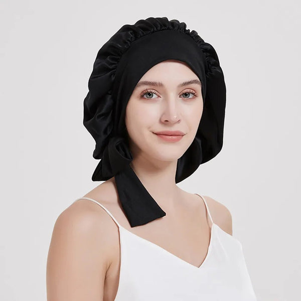 100% Mulberry Silk Sleeping Bonnet – Zhila Beauty
